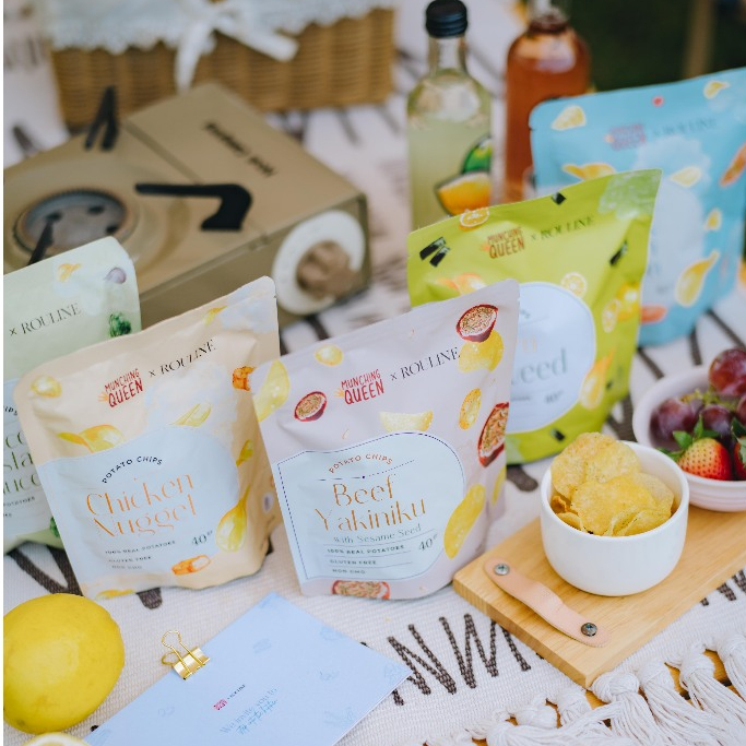 Jual Bundling Mini Potato Chips Munching Queen X Rouline | Shopee Indonesia