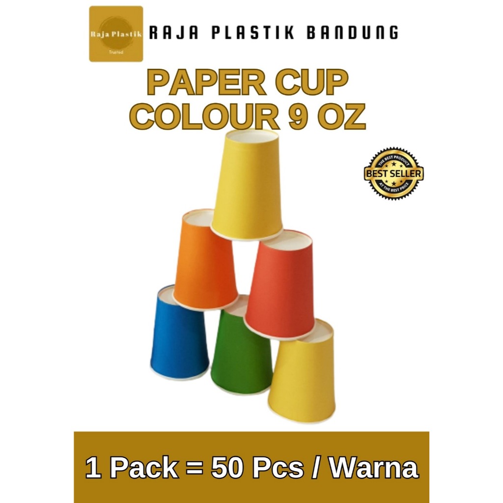 Jual Hot Paper Cup Colour 9 OZ I Gelas Kertas Warna I Black & White I ...