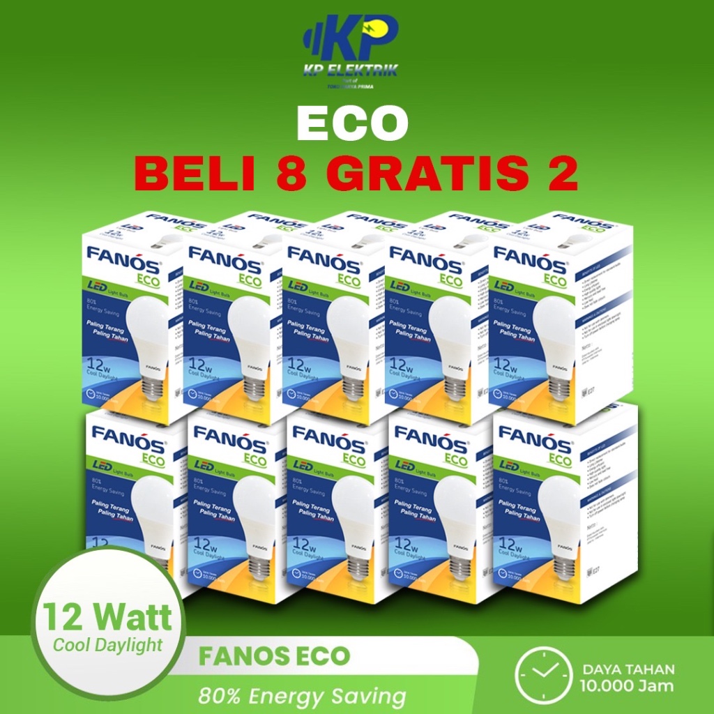 Jual Lampu LED Fanos Eco 12 Watt (PROMO BOMBASTIS!!) | Shopee Indonesia