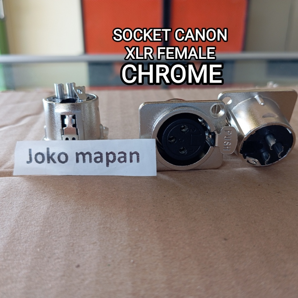 Jual SOCKET CANON BODY SOCKET XLR FEMALE BESI 3 PIN BODY BESI CHROME ...