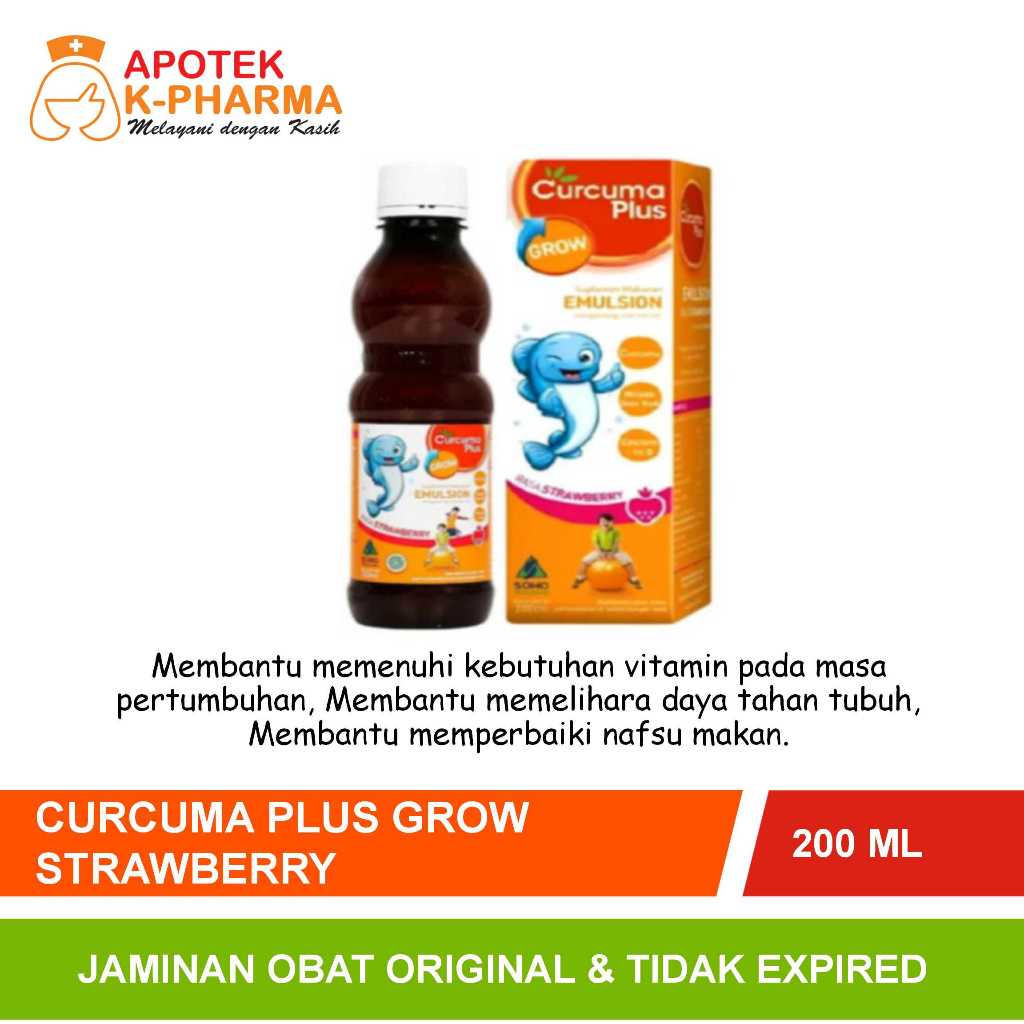 Jual Curcuma Plus Grow Rasa Strawberry Dan Jeruk Isi 200ml Obat ...