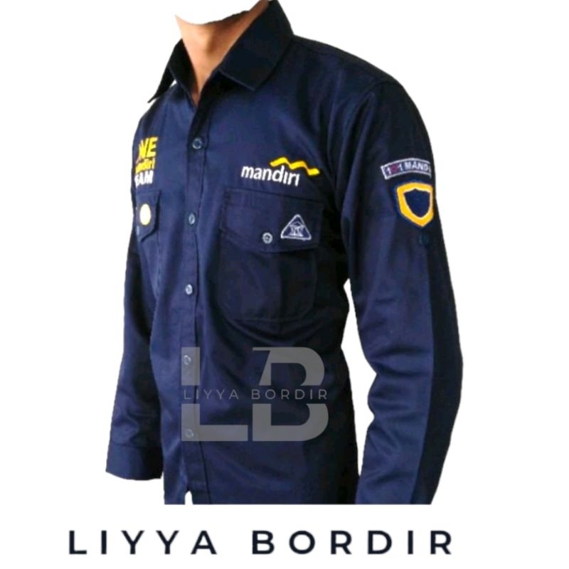 Jual Kemeja Seragam Bank Mandiri ONE mandiri TEAM Bordir Komputer ...