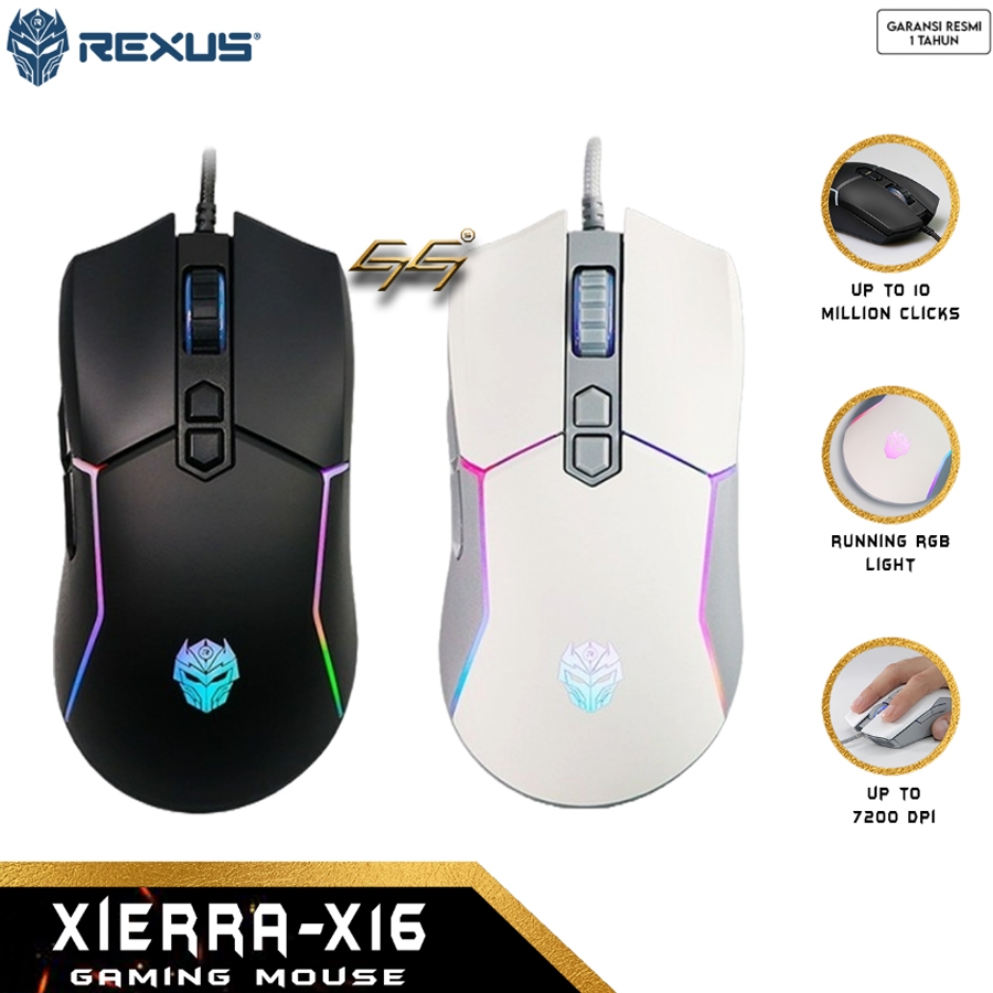 Jual REXUS XIERRA X16 X-16 Mouse Gaming Mouse RGB With Programable ...