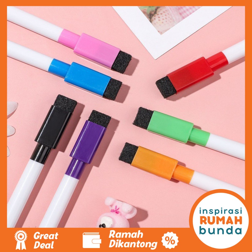 Jual Spidol Wipe and Clean Spidol Warna Whiteboard dengan Penghapus ...