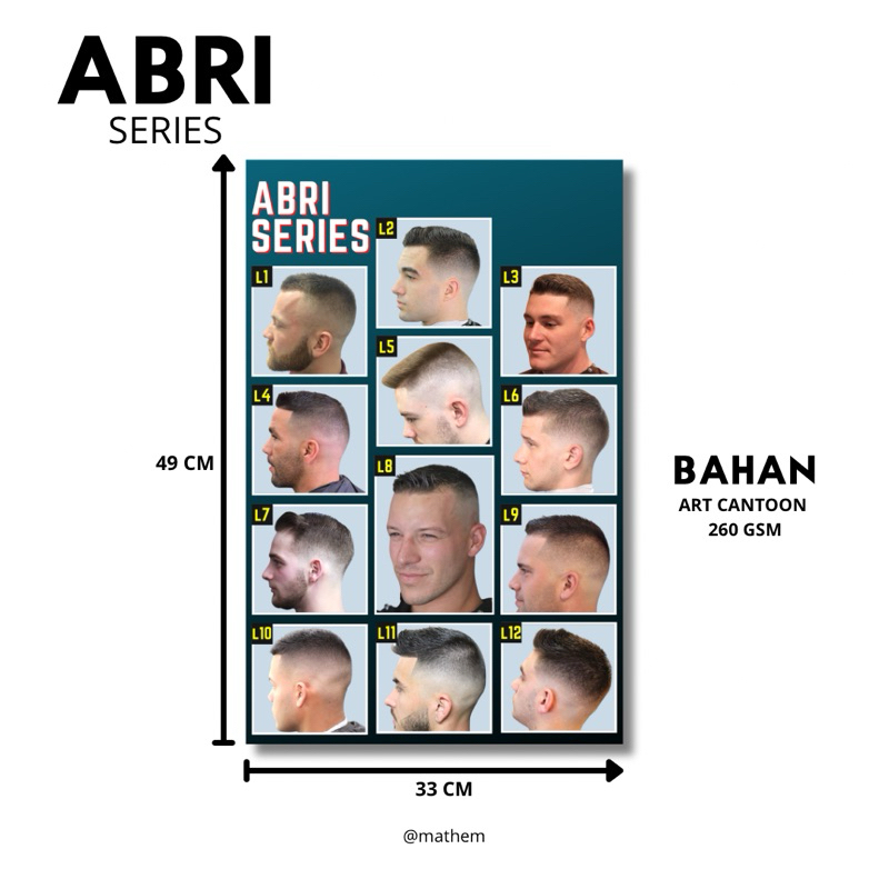 Jual Poster Pangkas Rambut / Poster Barbershop / Poster Rambut Model ...