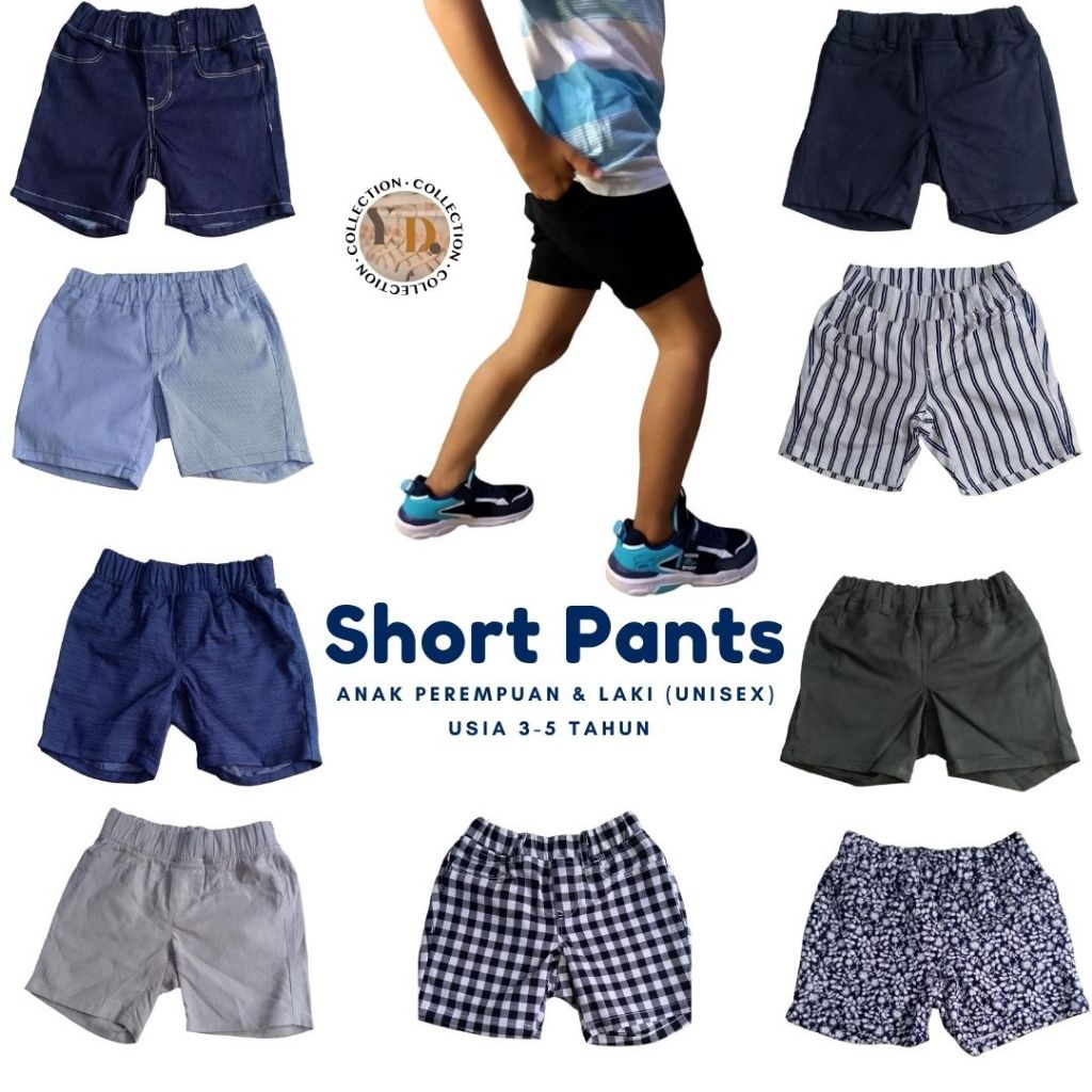 Jual Short Pants Unisex Branded Anak Usia 3-5 Tahun / Celana Pendek Anak Laki Dan Perempuan ...
