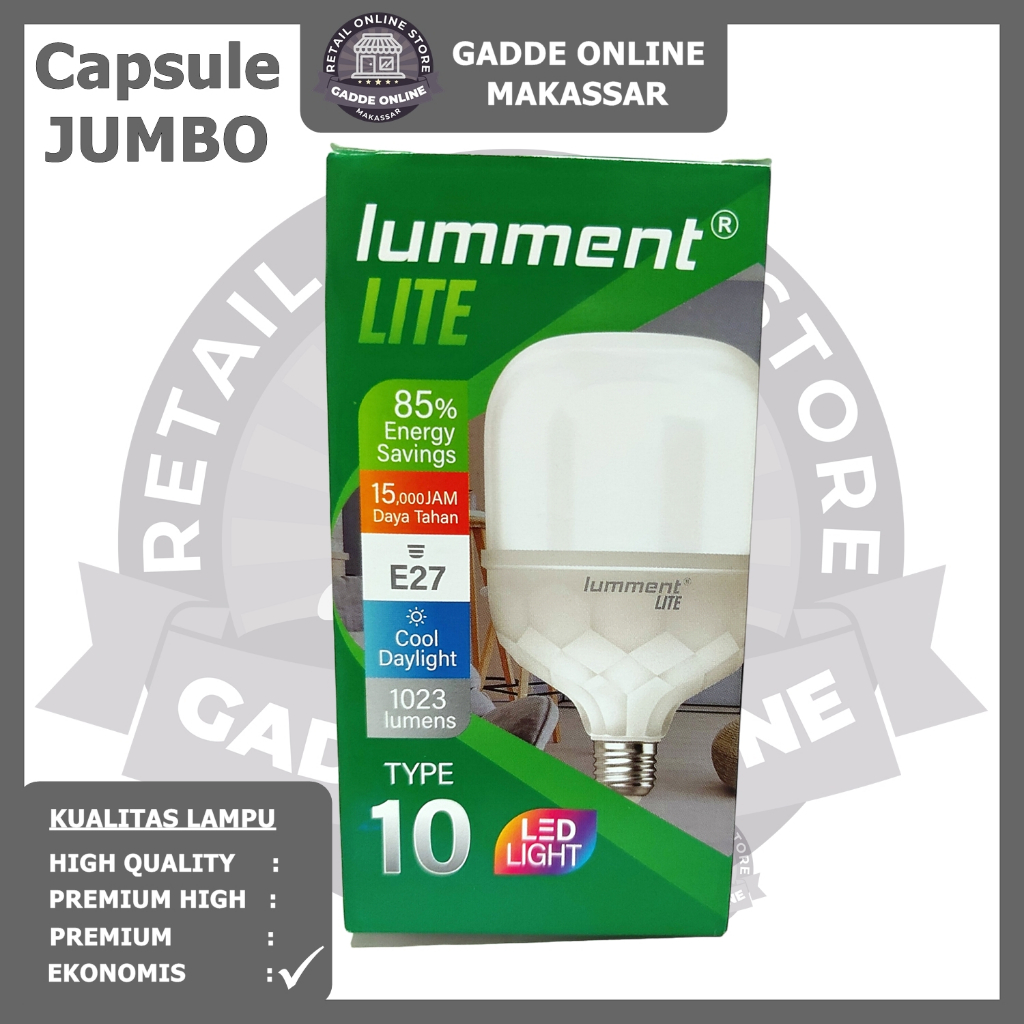 Jual Lumment Lite 10W Jumbo SNI Bohlam LED Capsule Jumbo Lampu Kualitas ...