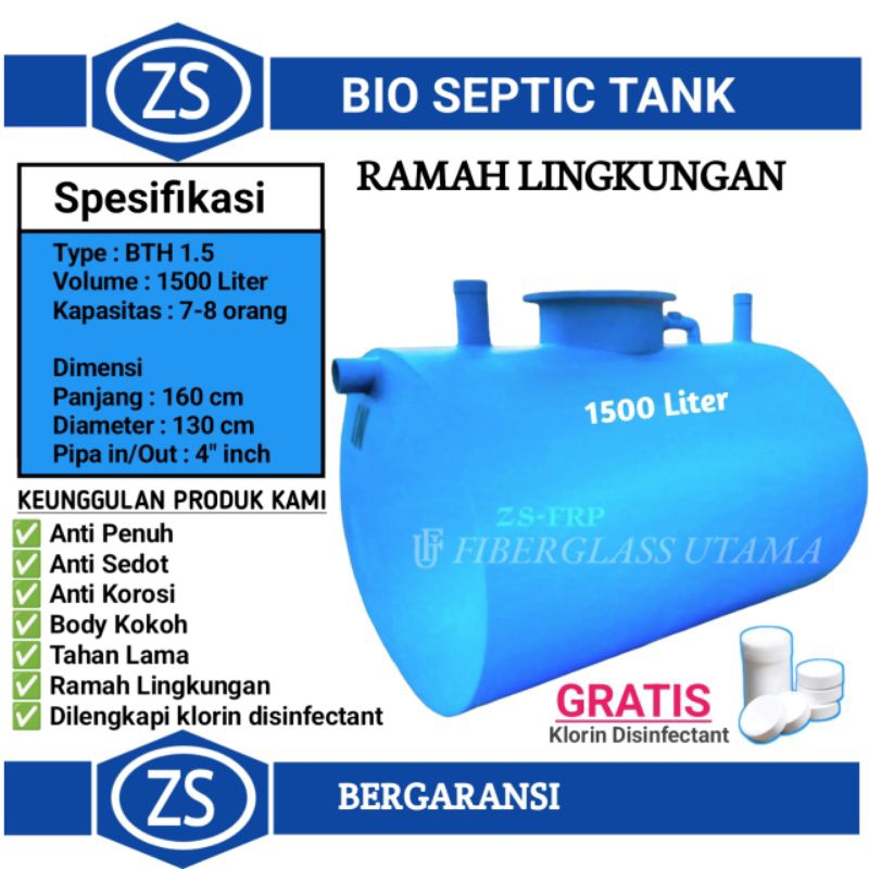 Jual Bio Septic tank 1500 Liter septic tank biofilter biotech | Shopee ...