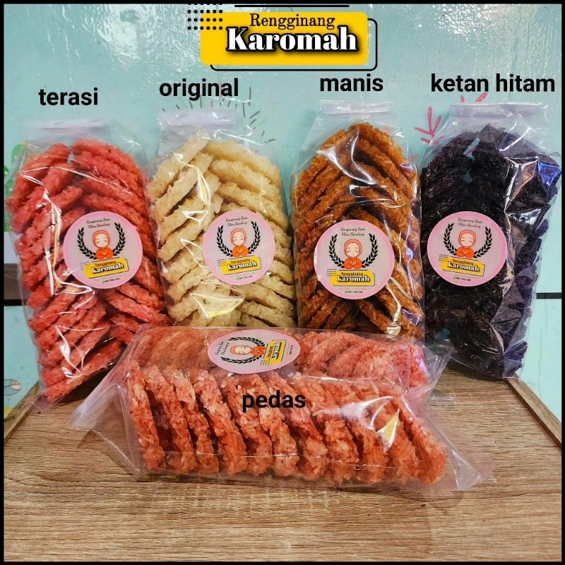 Jual RENGGINANG MENTAH 500GRAM RASA ORIGINAL BAWANG TERASI KETAN HITAM ...