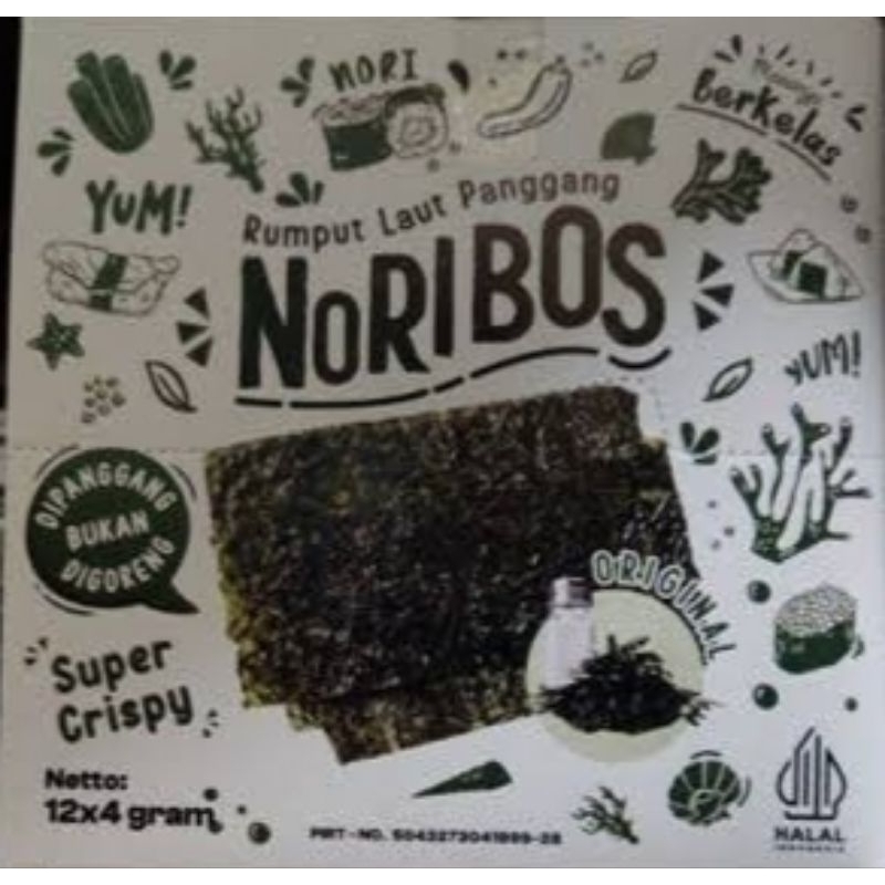 Jual noribos rumput laut rasa original 1 box isi 12 pcs | Shopee Indonesia
