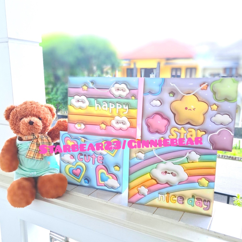 Jual Paperbag/Goddie bag/ motif aesthetic cute sunny day ( FAY 581 ...