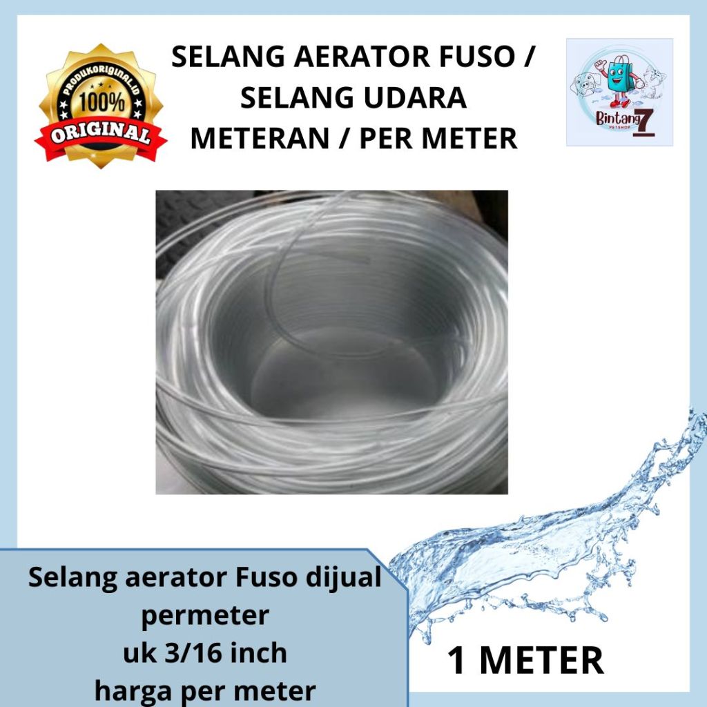 Jual SELANG AERATOR FUSO / SELANG UDARA METERAN / PER METER | Shopee ...