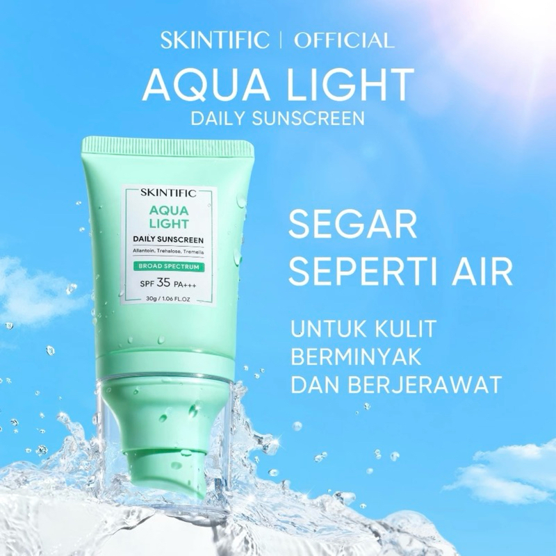 Jual Skintific Aqua Light Daily Sunscreen SPF 35 30G | Shopee Indonesia