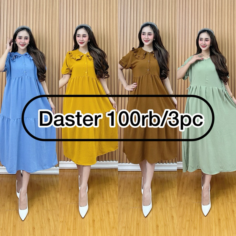Jual Paket usaha 100ribu 3pc Daster Laura crinkle airflow busui Daster ...