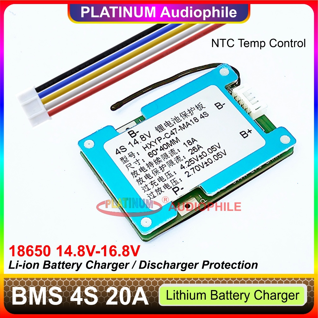 Jual BMS 4S 20A 16.8V 18650 Lithium Li-ion Baterai Charger Discharger ...