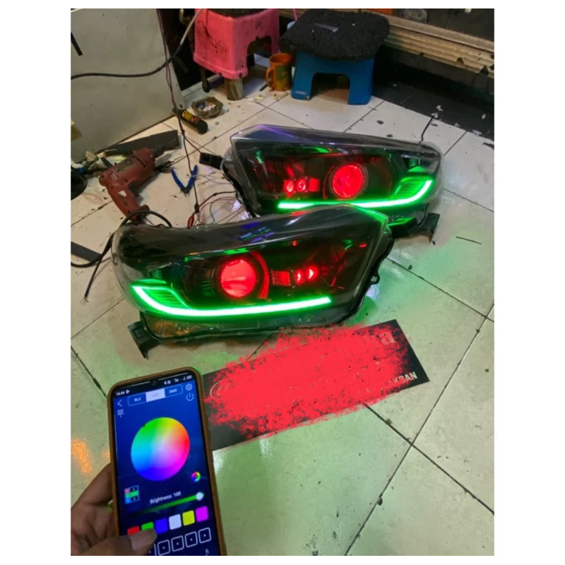 Jual lampu cusrom mobilio brio custom rgb proji biled lampu variasi ...