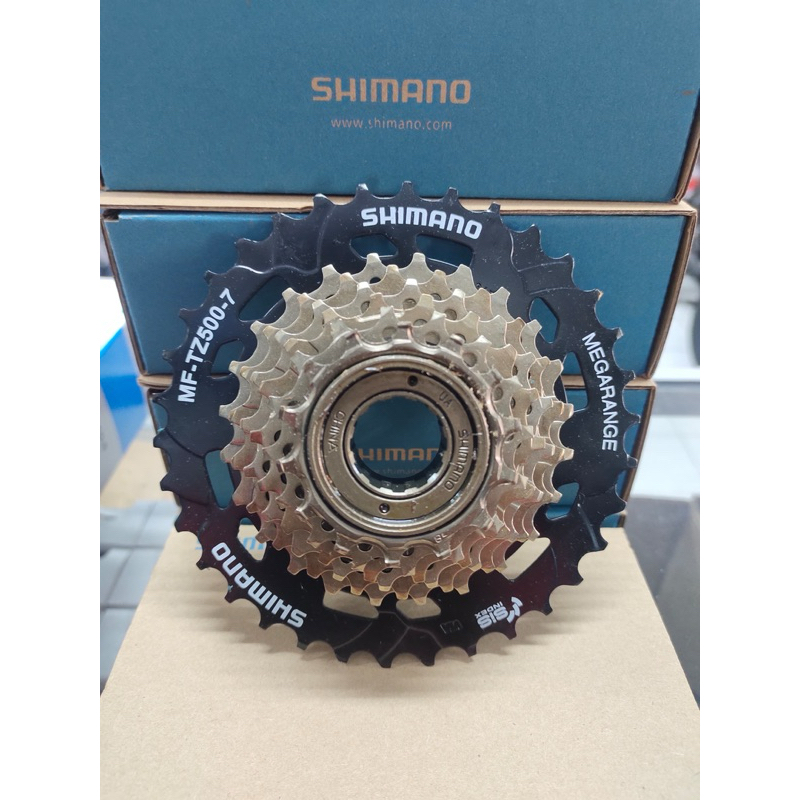 Jual SPROCKET/FREEWHEEL/GIR BELAKANG SUSUN SHIMANO MF-TZ500 7 SPEED 14 ...