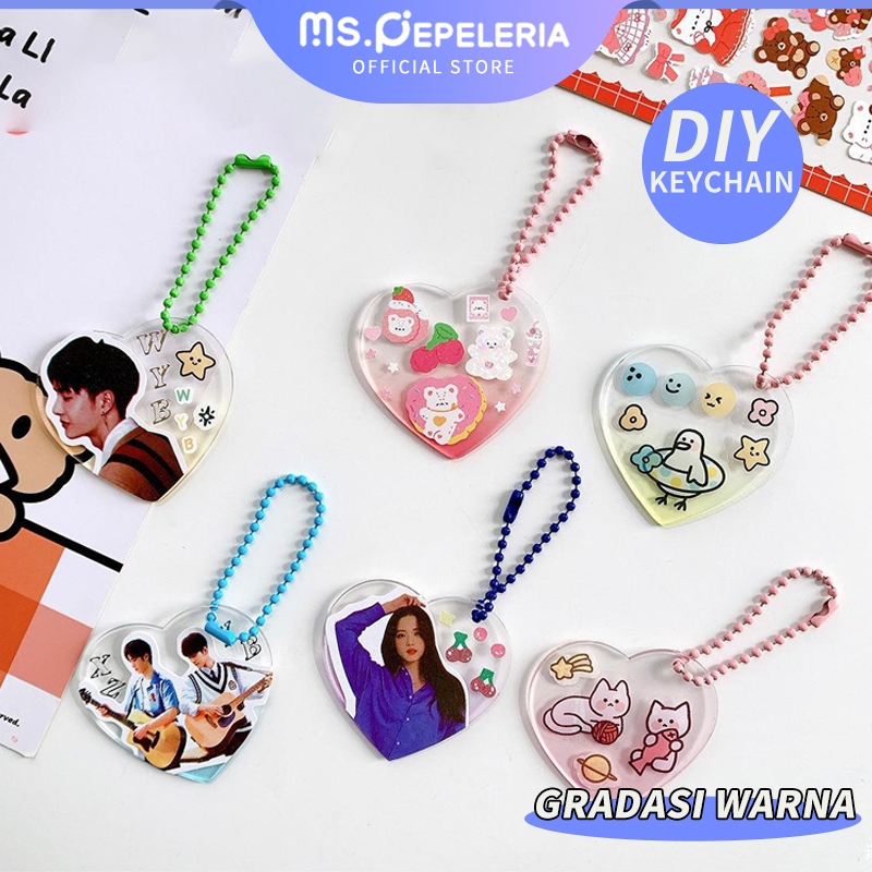 Jual diy keychain/diy gantungan kunci akrilik set/Gantungan Kunci ...