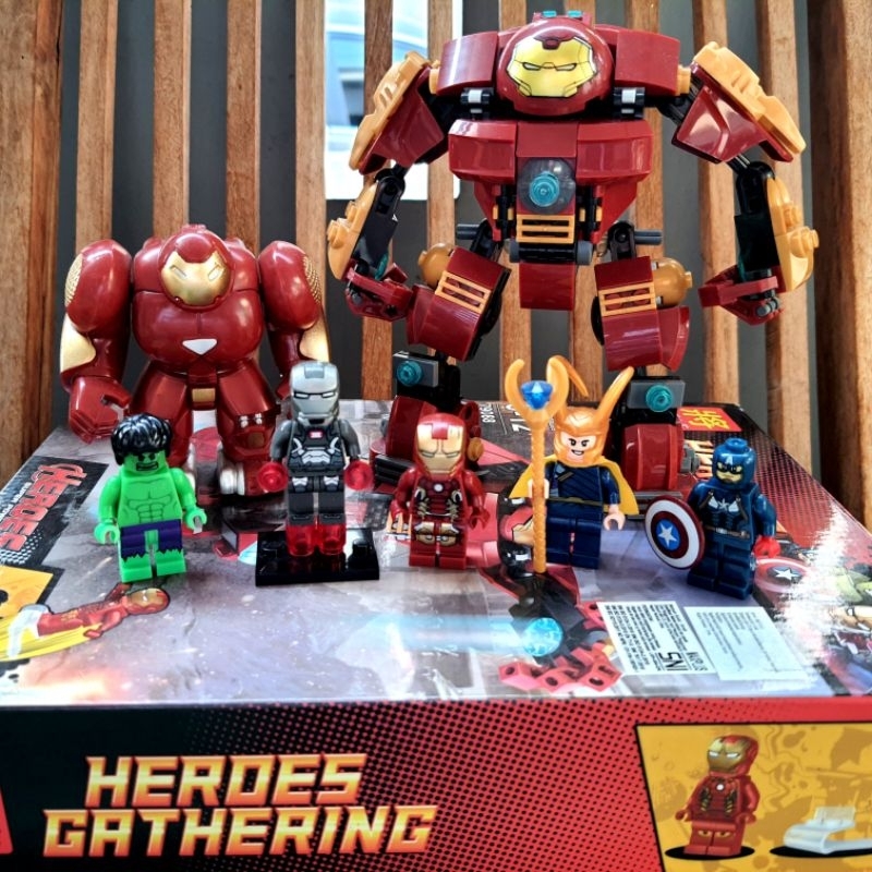 Jual lego ironman hulk buster bricks custom bonus minifigure | Shopee ...