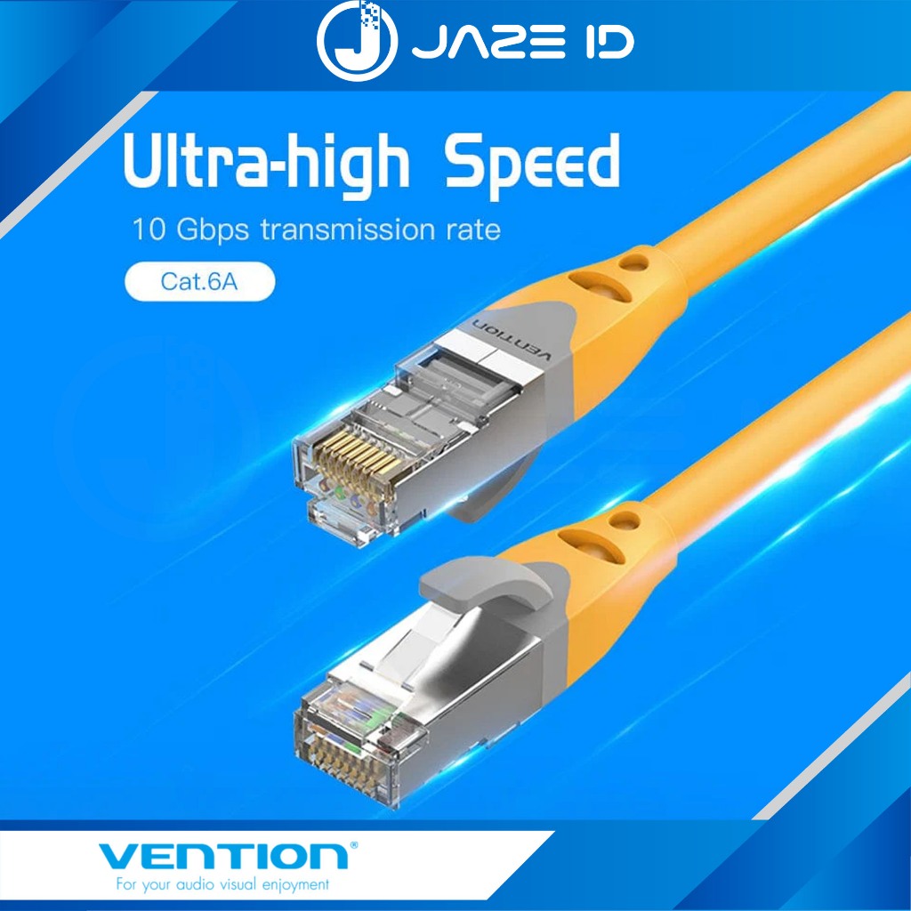 Jual Vention Kabel Lan Ethernet Cat6a Cat6 RJ45 Gigabit Pendek 20cm ...