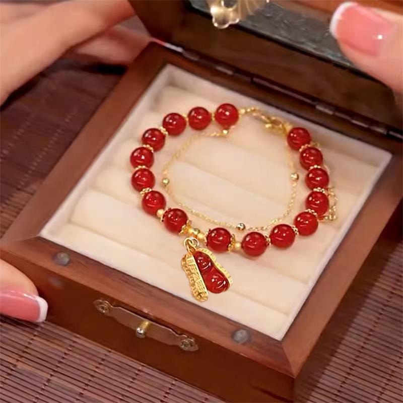 Jual COD Gelang Giok Keberuntungan Manik-manik Batu Gelang Kacang Hijau ...