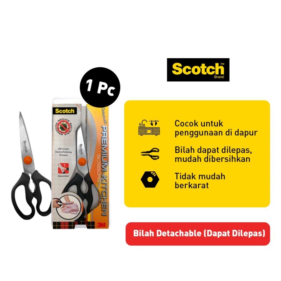 Jual Gunting Dapur Scotch Detachable Premium Kitchen Scissors KS-D ...