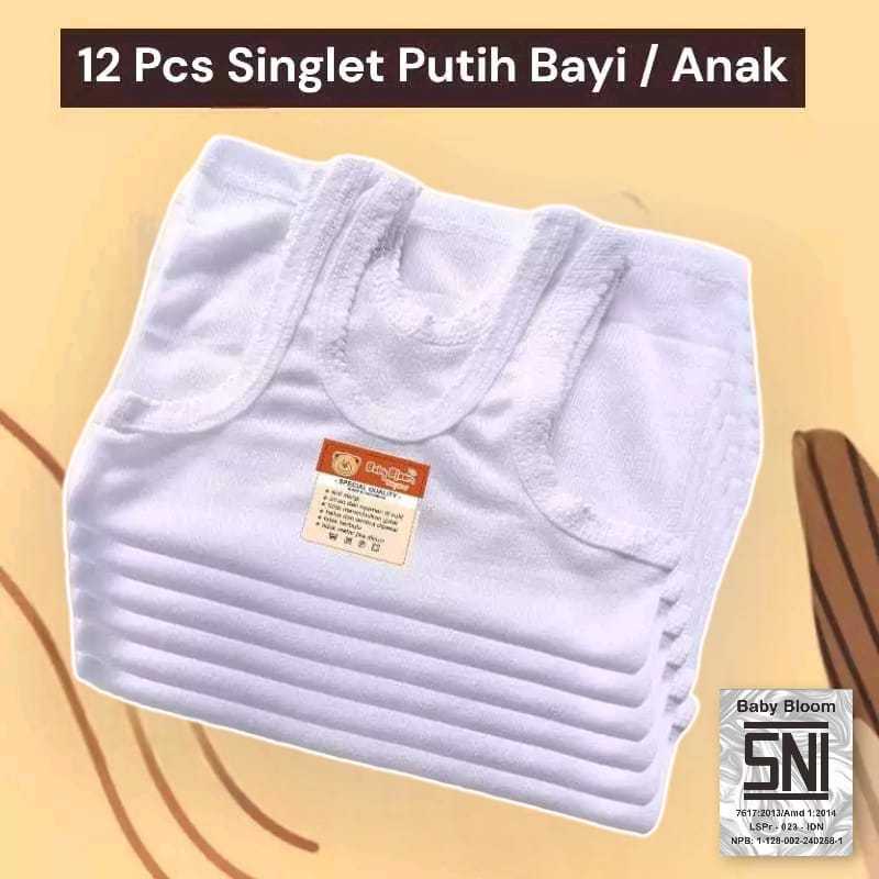 Jual Baby Bloom / Swan Baby Singlet 1 Lusin / 12 Pcs Kaos Dalaman ...