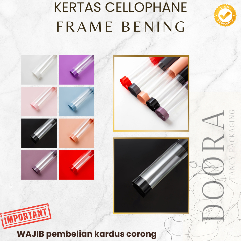 Jual Kertas Cellophane Buket Bunga Frame Bening [20 lembar] | Shopee ...
