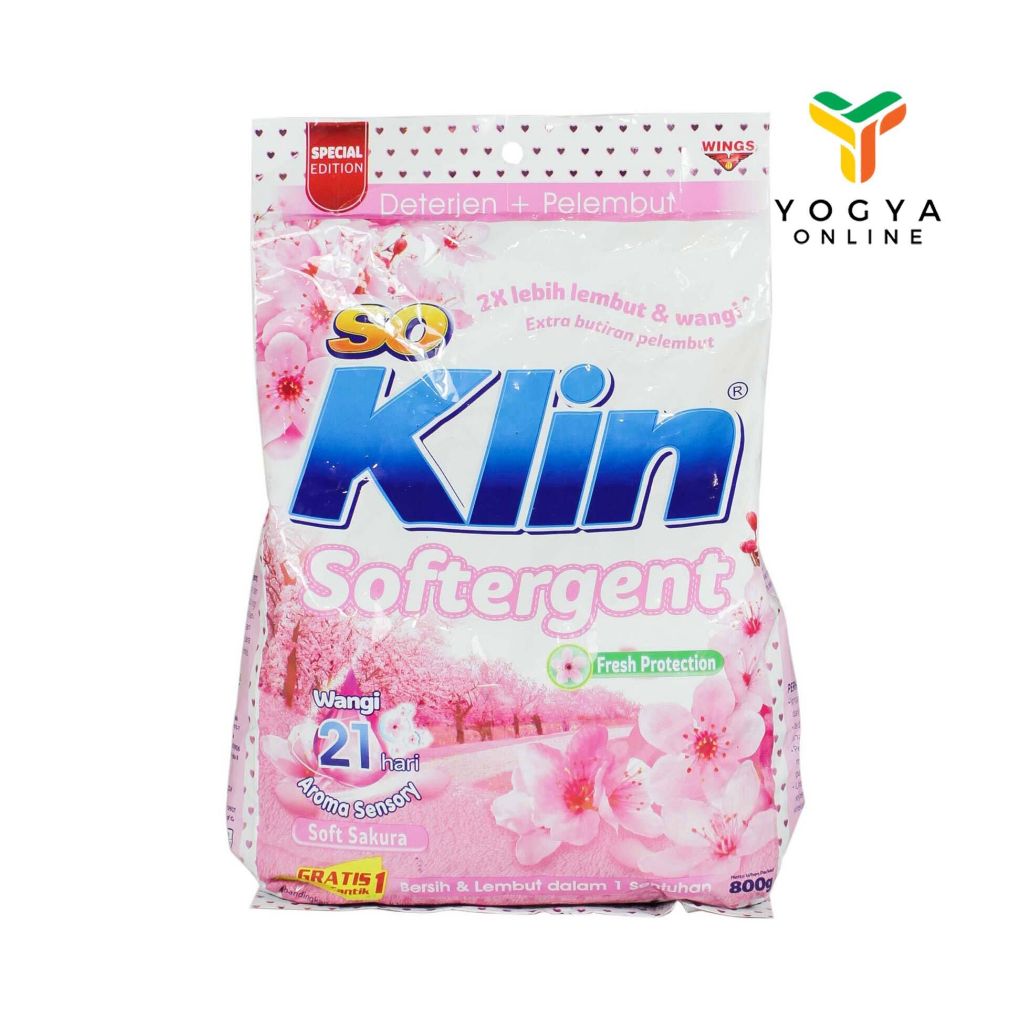 Jual So Klin Softergent Powder Detergent Sakura 720 Gr | Shopee Indonesia
