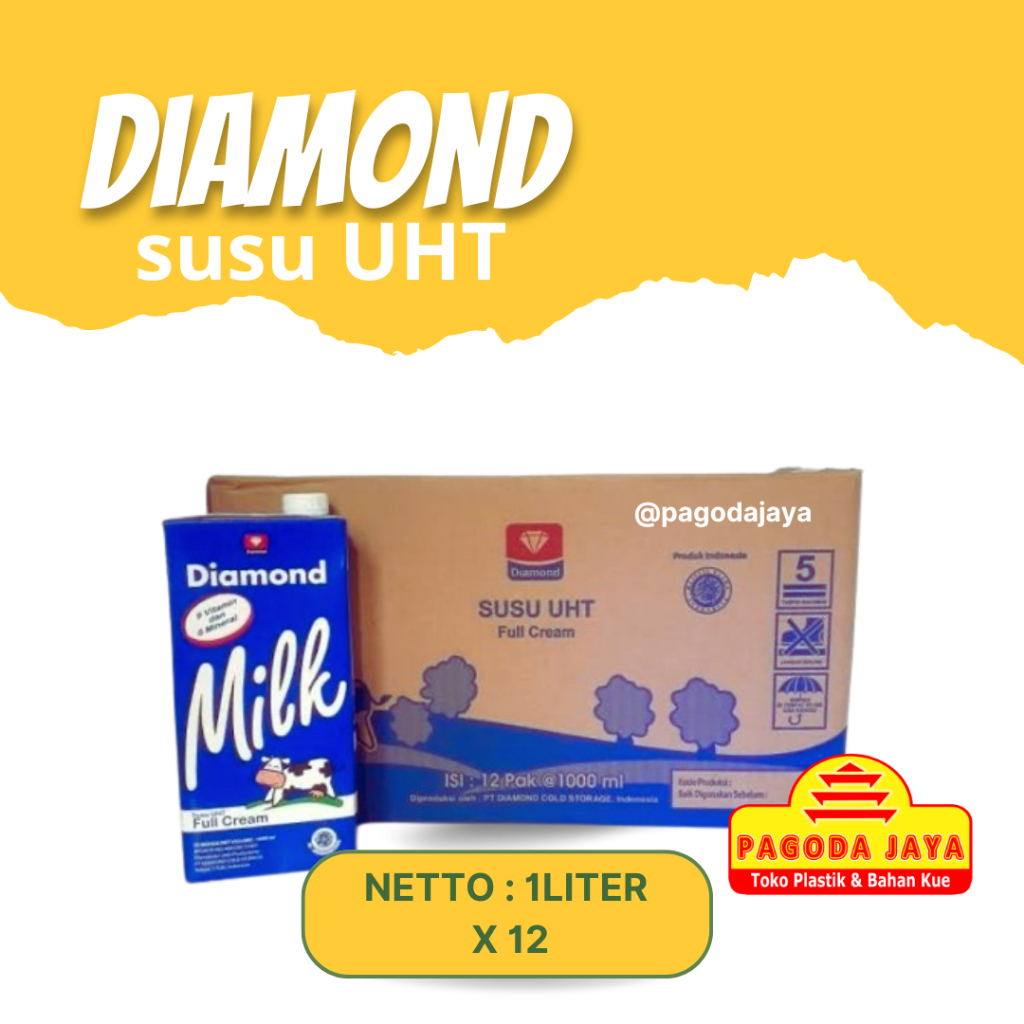 Jual Promo UHT DIAMOND 1 Karton ( 12 liter ) EXP 2026 | Shopee Indonesia