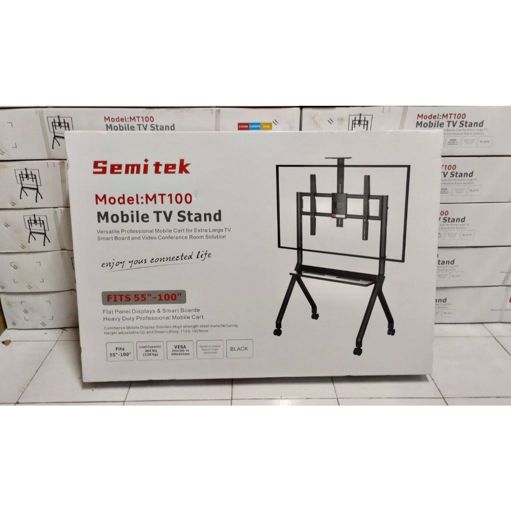 Jual Bracket Standing SEMITEK MT100 untuk TV LED Monitor 55"-100 ...