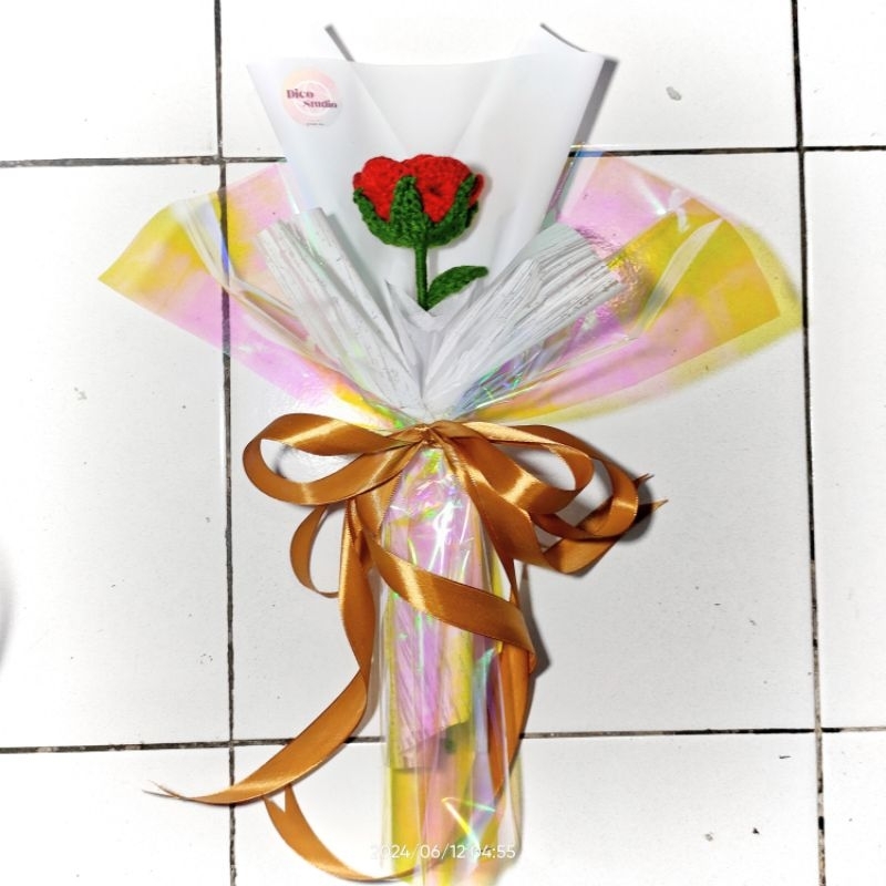 Jual Buket Bunga Mawar Rajut Buket Rajut Buket Aesthetic Buket Wisuda ...