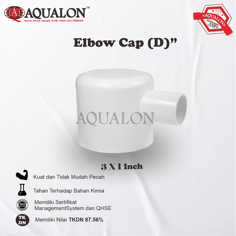 Jual ELBOW CAP D 3 X 1” - AQUALON | Shopee Indonesia
