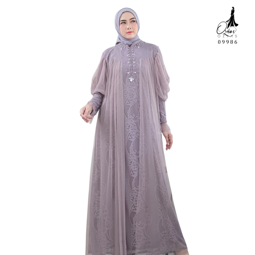 Jual Ozias - Gamis Brokat Haruka 09986 Ld 105 I Gamis Cantik I Gamis Kondangan Mewah | Shopee ...