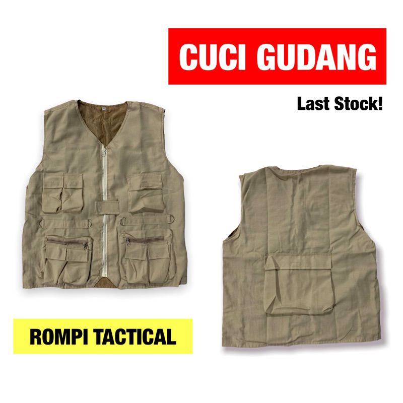 Jual TRBL Rompi Cargo Tactical Vest Pria - Cream Hitam Hijau Abu ...