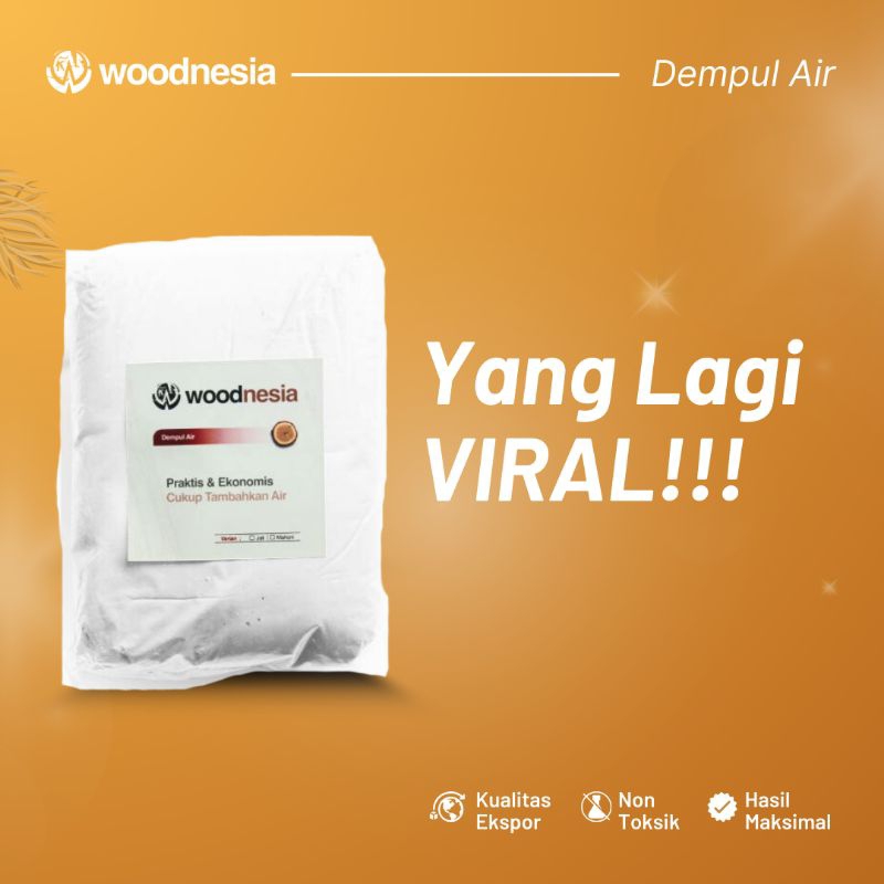 Jual Dempul Putih Kayu Woodnesia 500 gram Pakai Air Waterbased | Shopee ...