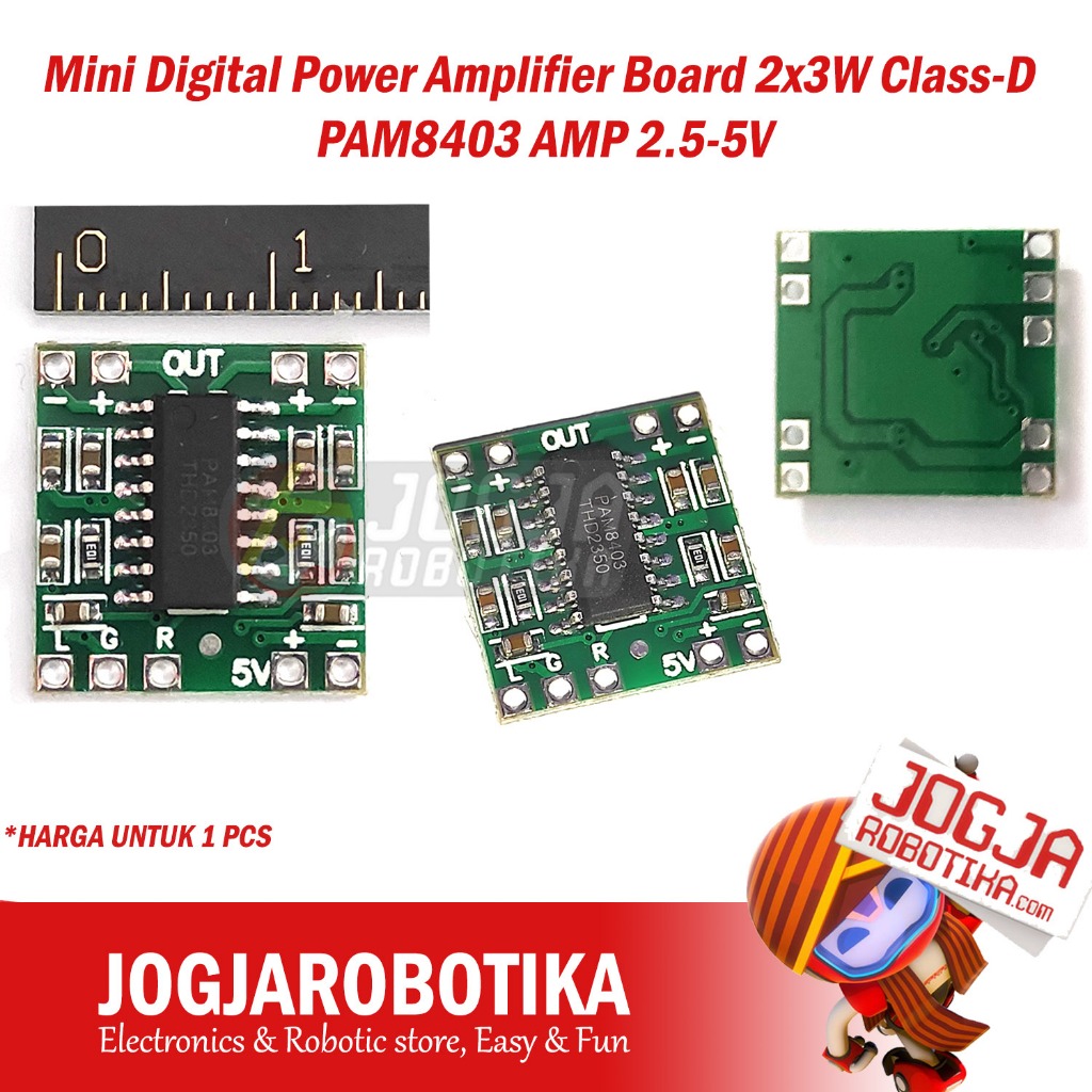 Jual Mini Digital Power Amplifier Board 2x3W Class-D PAM8403 AMP 2.5-5V ...