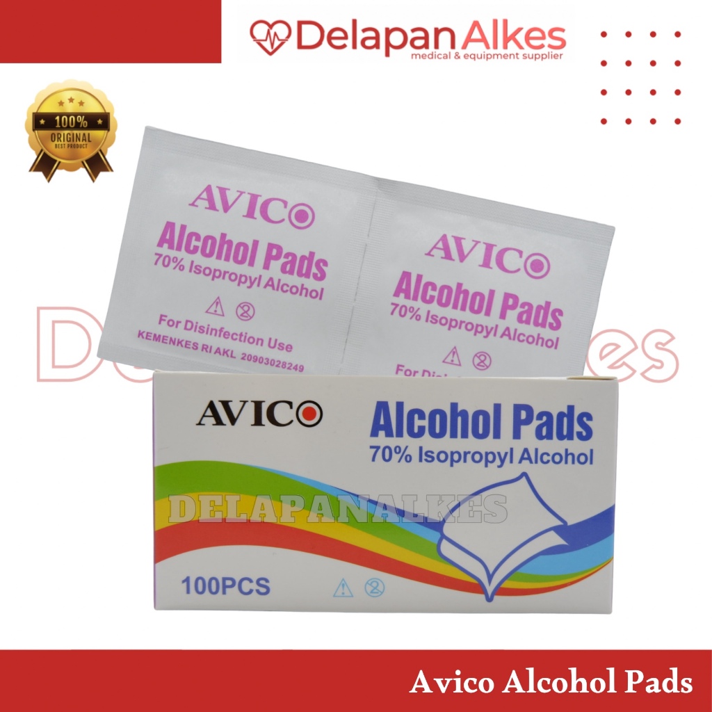 Jual Avico Alcohol Pads Alkohol Swab isi 100 pcs Tisu Tissu Tissue ...