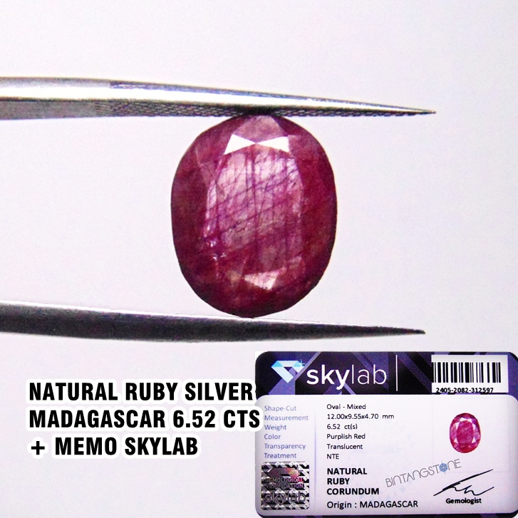 Jual Ruby Keperakan Silvery Red Ruby Corundum Madagascar Africa Memo ...