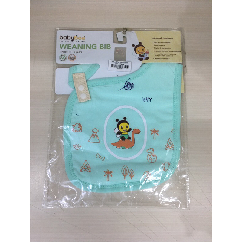 Jual Baby Bee Weaning Bib / Slabber Baby Bib / Slaber Celemek Kain ...