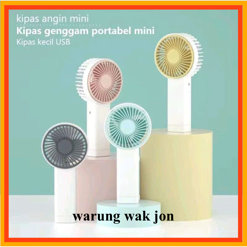 Jual wak jon Kipas angin portabel dengan lampu / kipas mini gengam ...