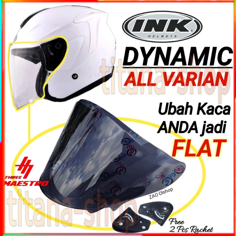 Jual INK DYNAMIC kaca helm datar venom / flat visor open venom ink ...