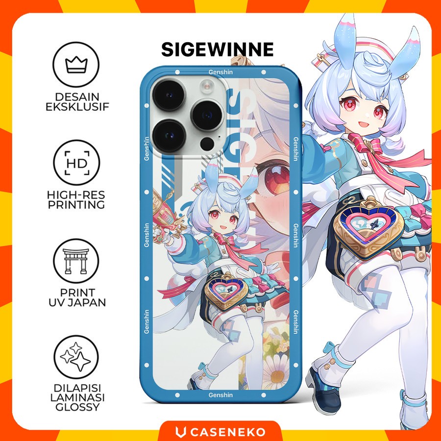 Jual Case HP Sigewinne Hydro Genshin Impact Custom Casing All Type HP ...