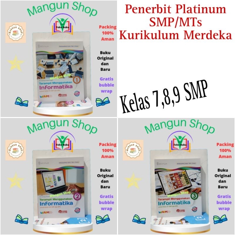 Jual BUKU INFORMATIKA SMP KELAS 7,8,9 Kurikulum Merdeka Platinum | Shopee Indonesia