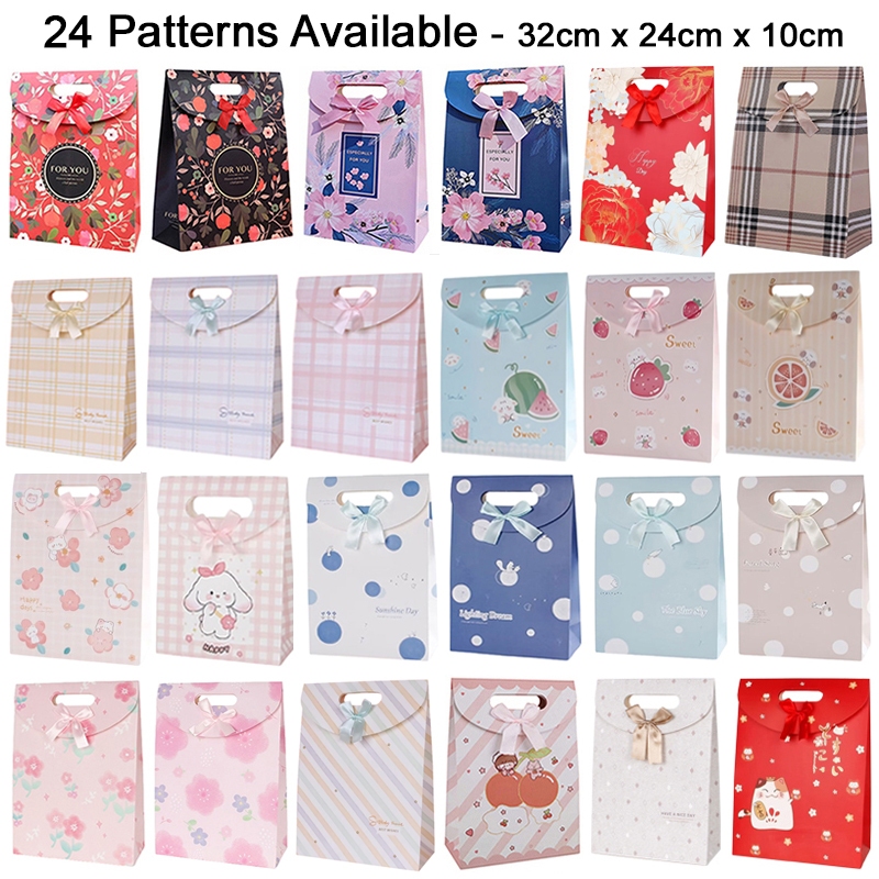 Jual 32x24x10 Premium Goodie Bag Hampers / Paper Bag Motif / Tas Kado ...