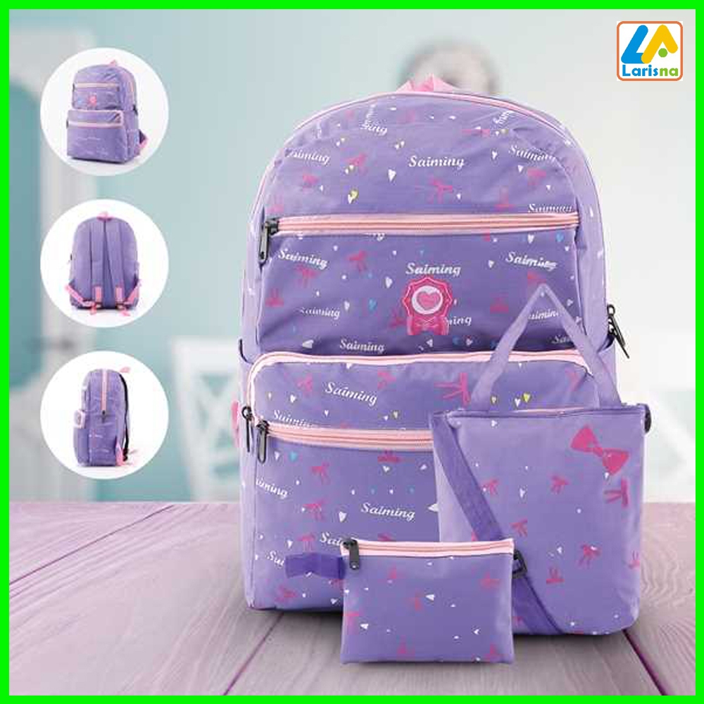 Jual Tas sekolah anak TK/SD perempuan tas motif bunga 4 warna pilihan ...