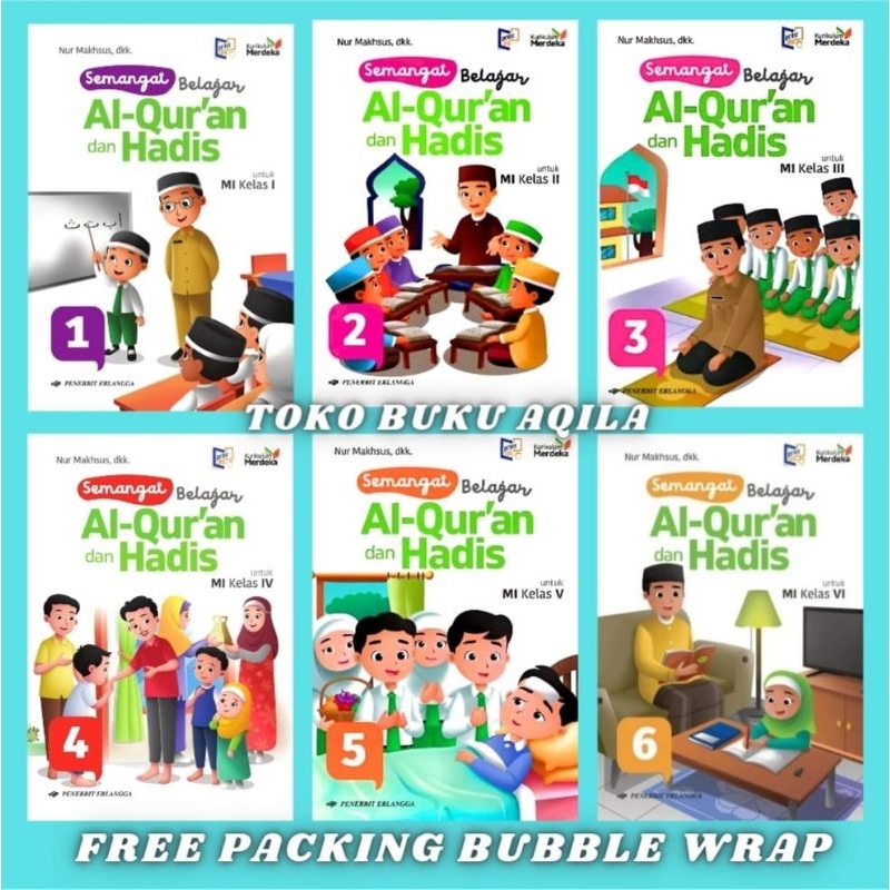 Jual Buku Al-Quran dan Hadis Kelas 1 2 3 4 5 6 MI Erlangga Kurikulum Merdeka Original | Shopee ...