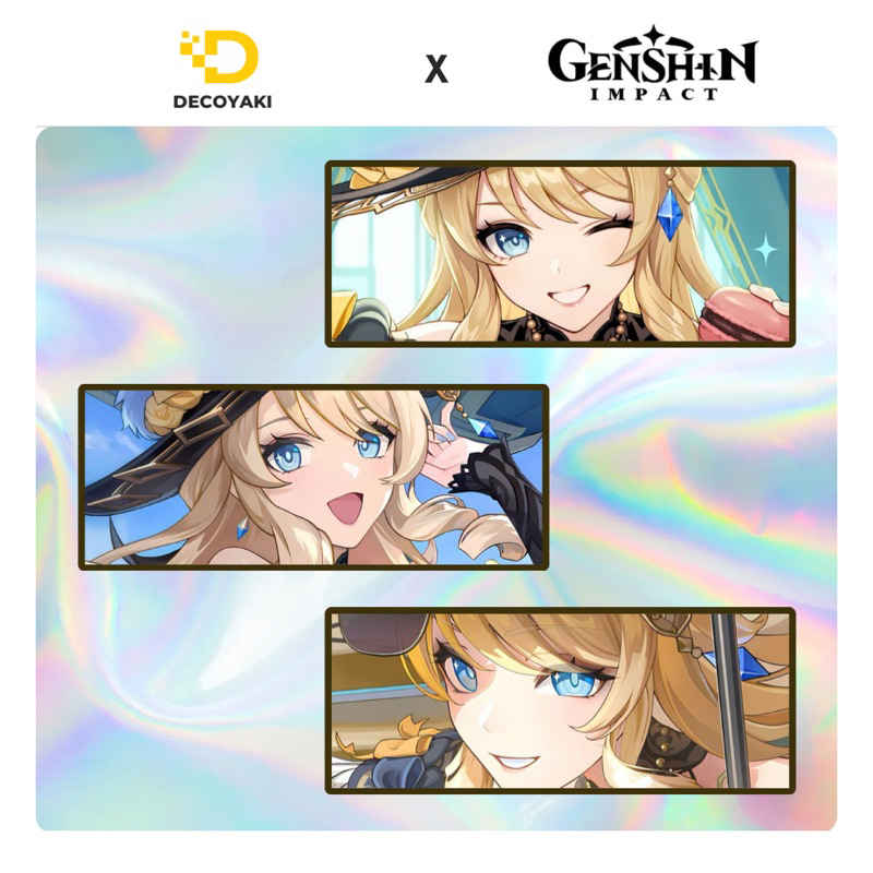 Jual Sticker Slap Hologram Navia Genshin Impact, Stiker Hologram Navia ...
