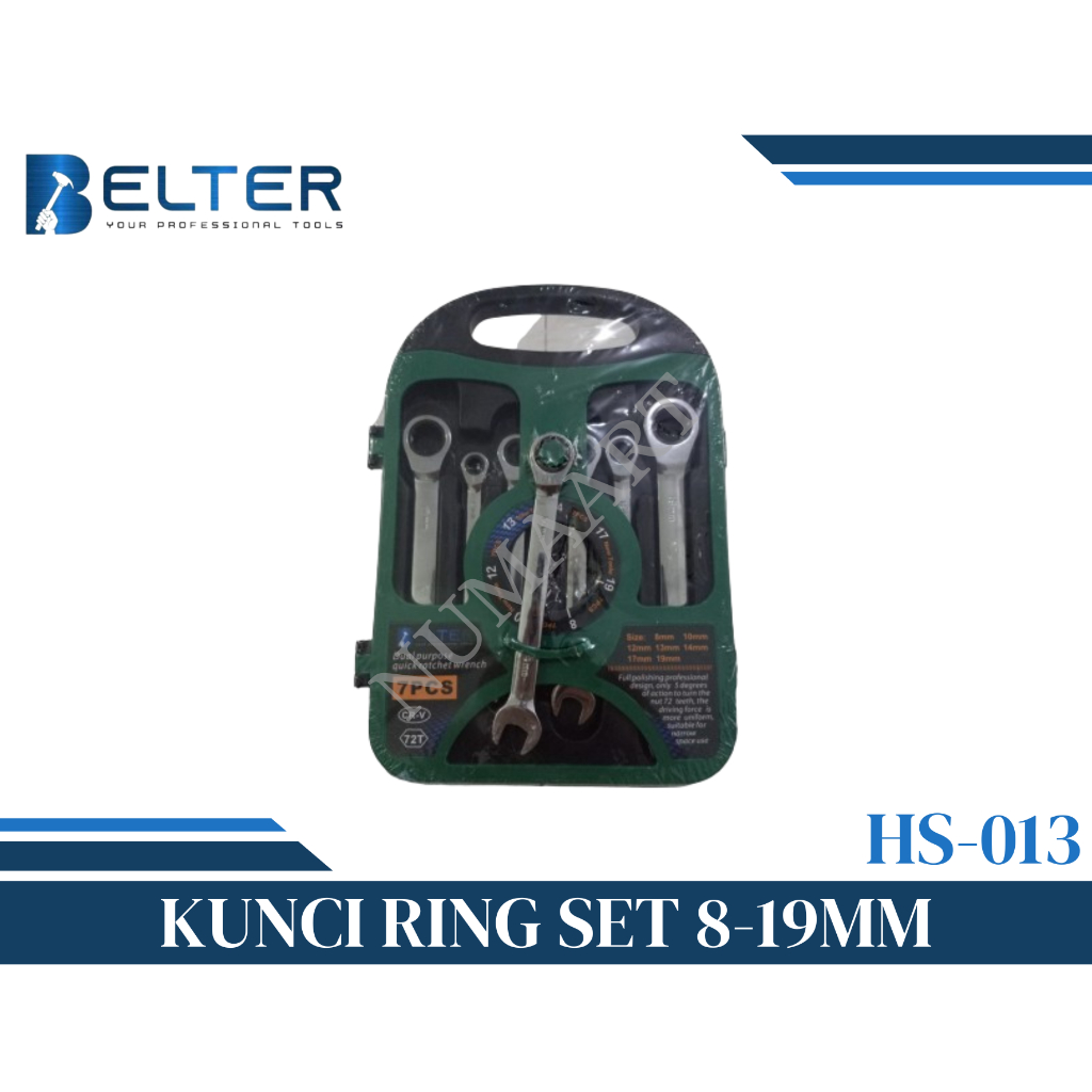 Jual BELTER HS07 / KUNCI RING SET 8-19MM / WRENCH RACHET RING SET 7PCS ...
