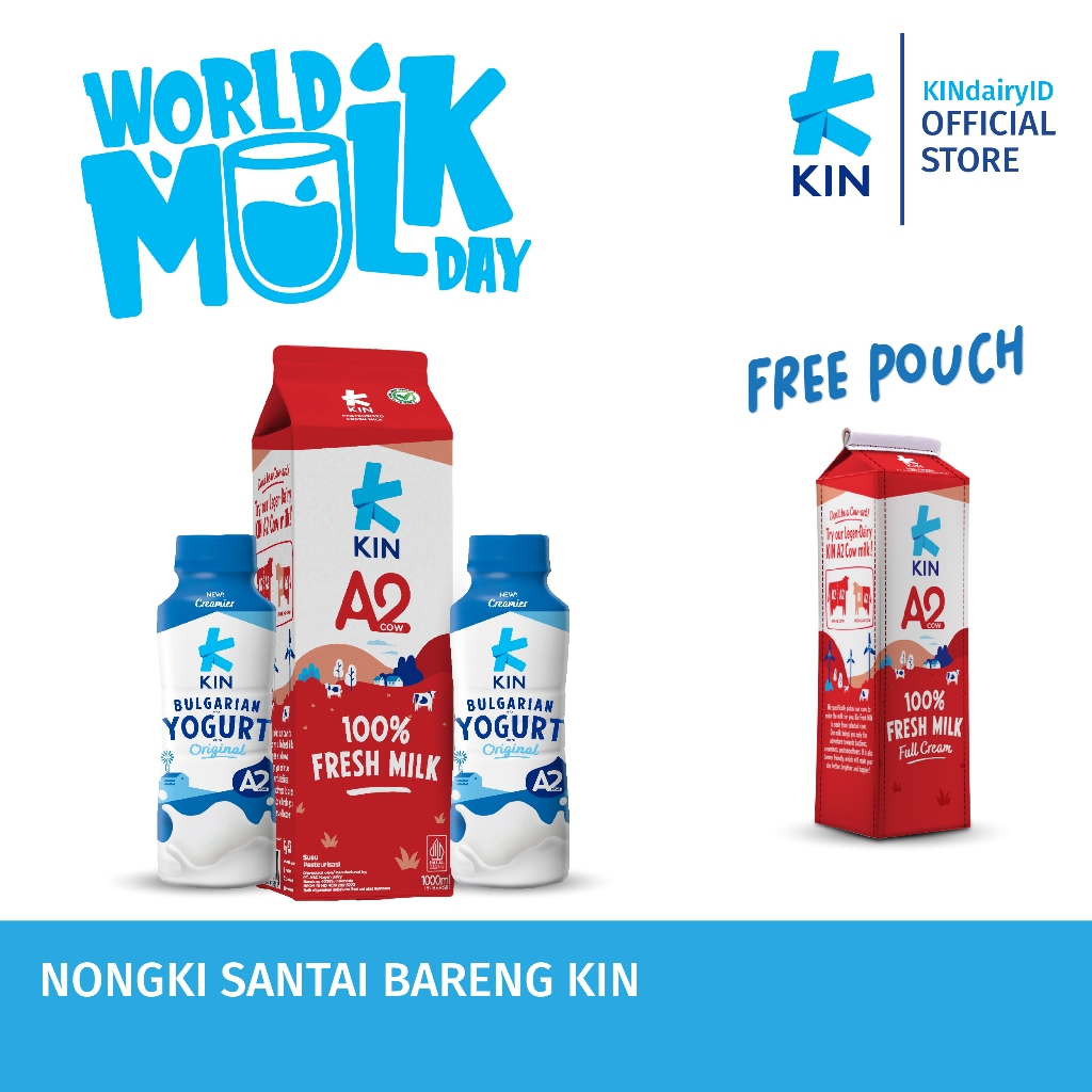 Jual Nongki Santai bareng KIN - BUY KIN A2 Fresh Milk and Yogurt GET ...